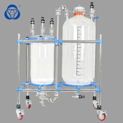 Double Jacketed Agitated Reactor And Mini Pyrolysis Glass Reactor For ...
