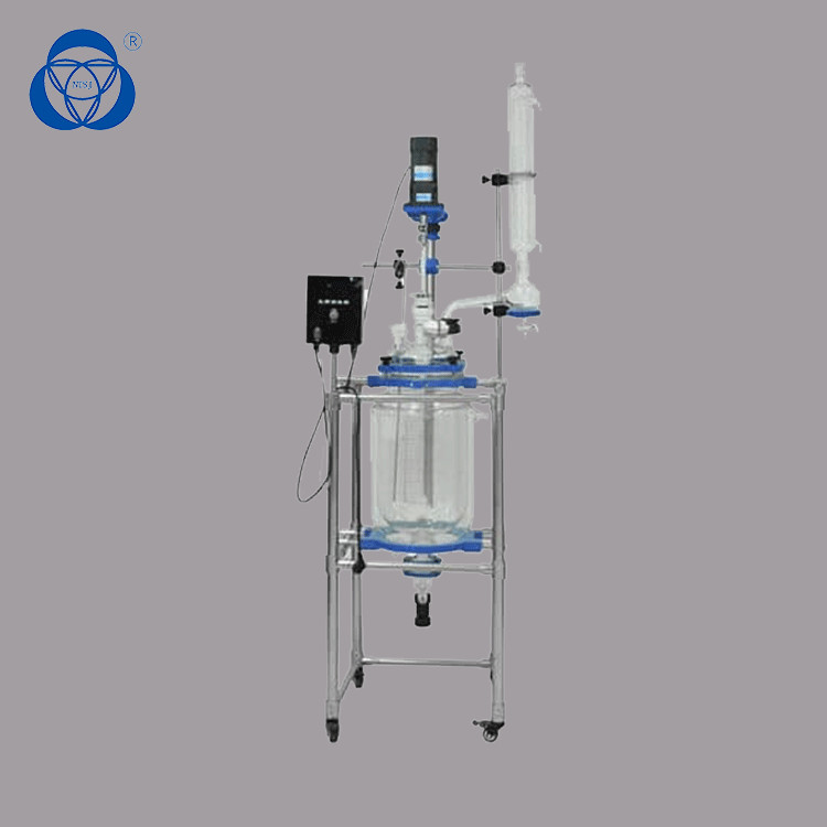 10L continuous stirred tank reactor ,jacketed glass reactor ,chemical ...