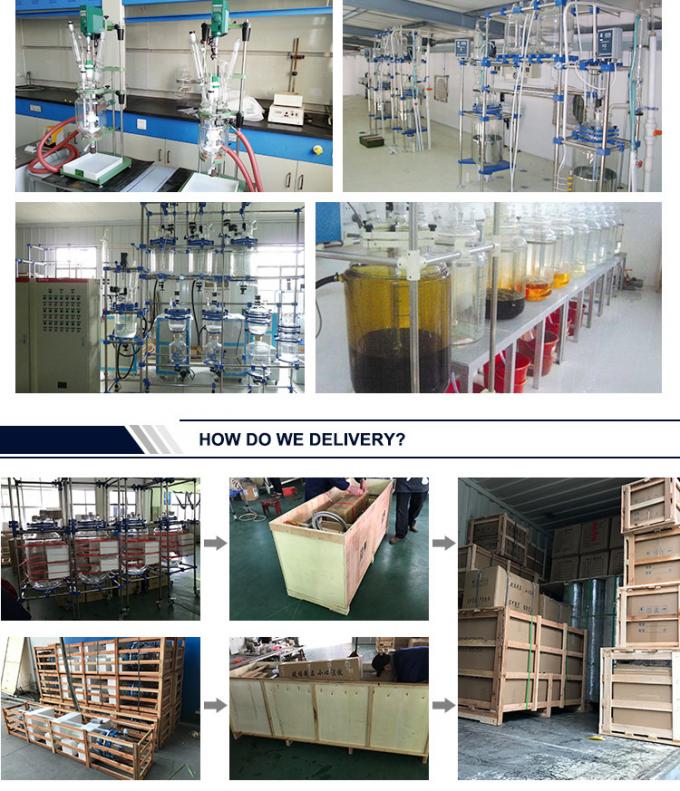 Double Jacketed Agitated Reactor And Mini Pyrolysis Glass Reactor For ...